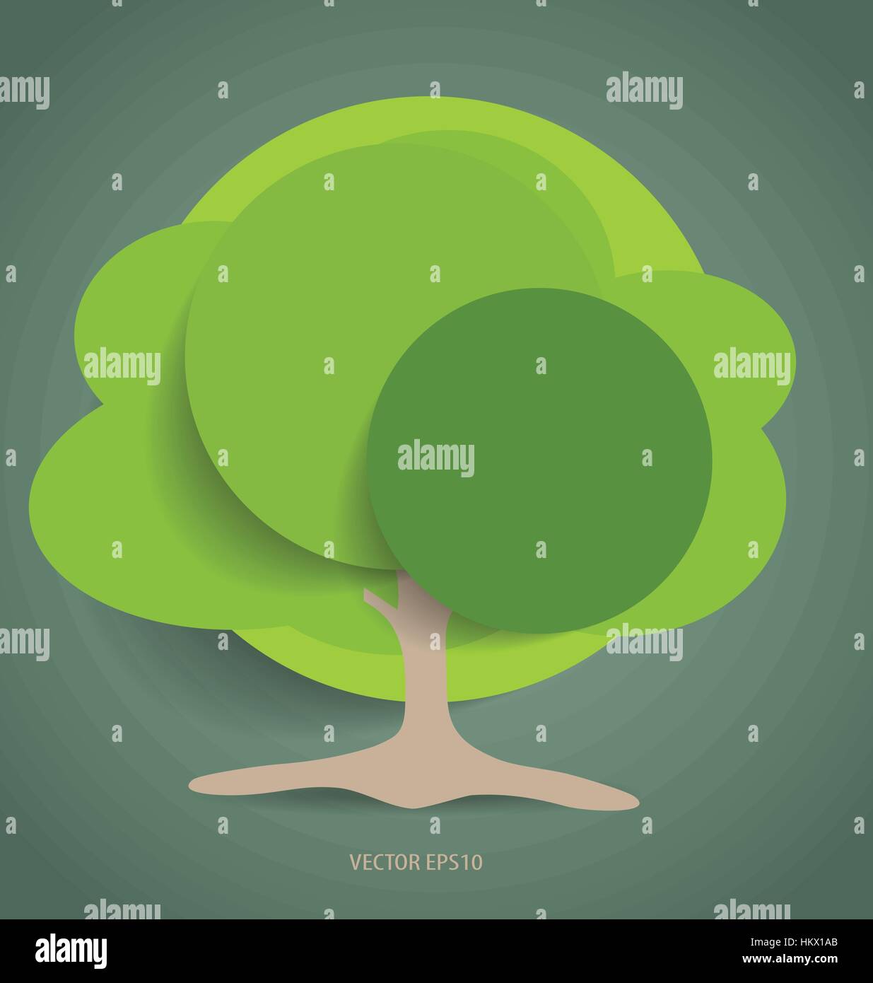 Paper green tree, vector illustration Stock Vector Image & Art - Alamy
