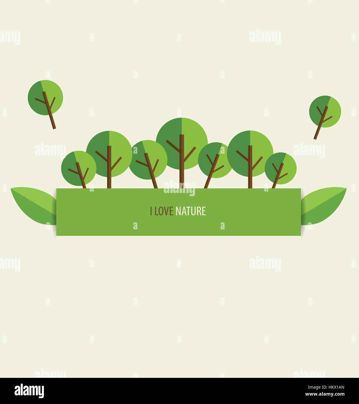 Nature banner, Paper with trees, vector illustration Stock Vector Image ...