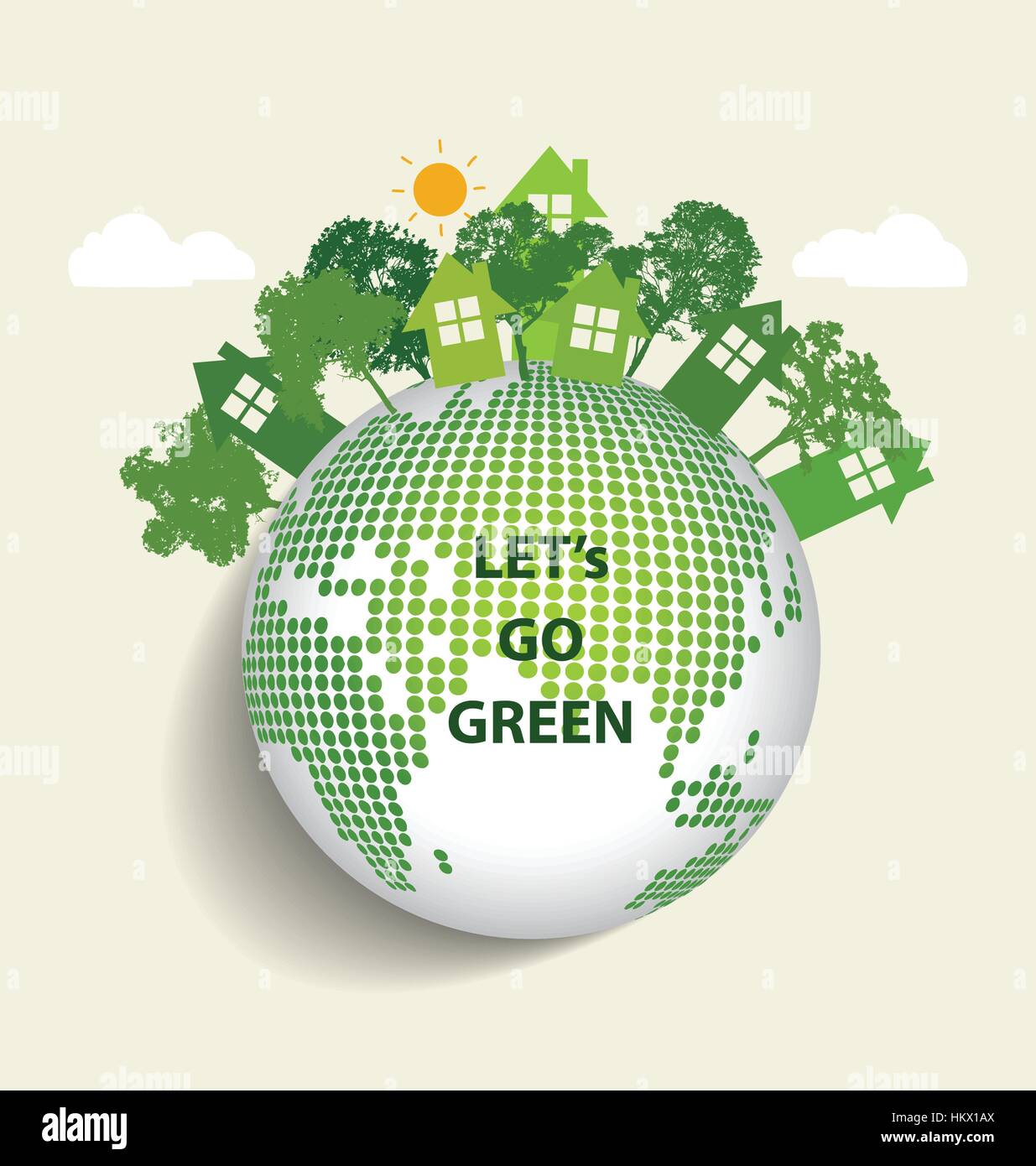 Green Eco Earth. Vector Illustration Stock Vector Image & Art - Alamy