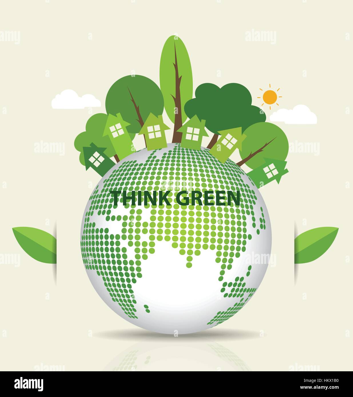Green Eco Earth. Vector Illustration Stock Vector Image & Art - Alamy