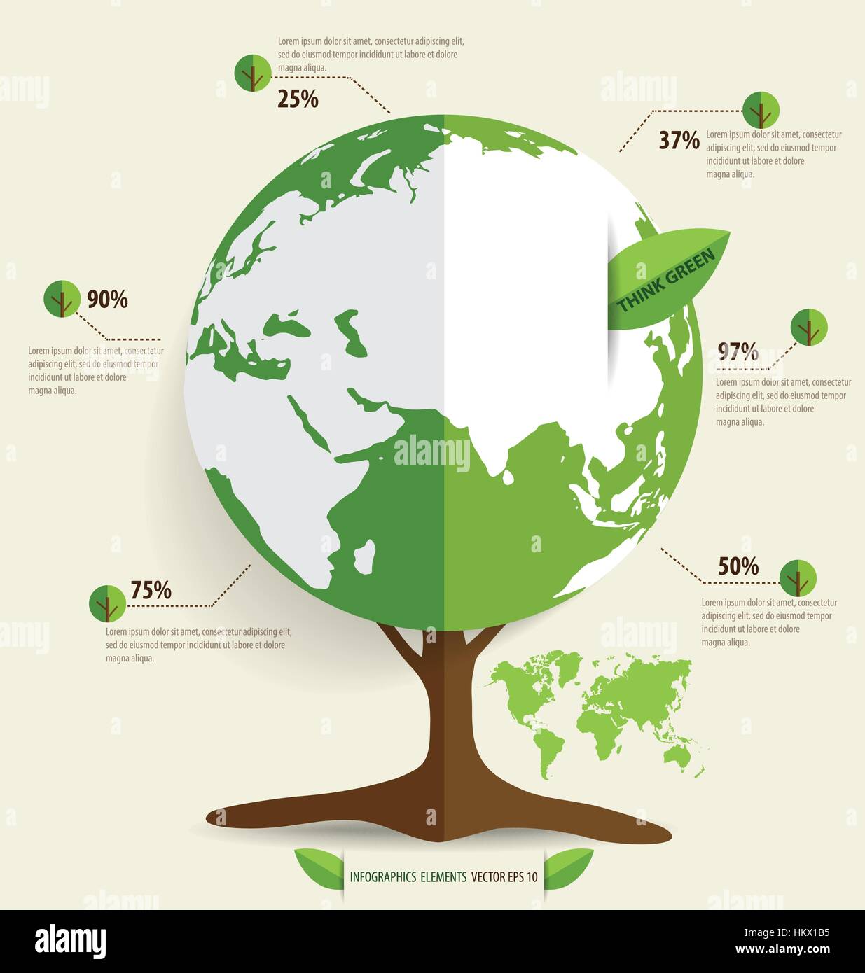 Ecology Infographics design elements. Vector illustration Stock Vector ...
