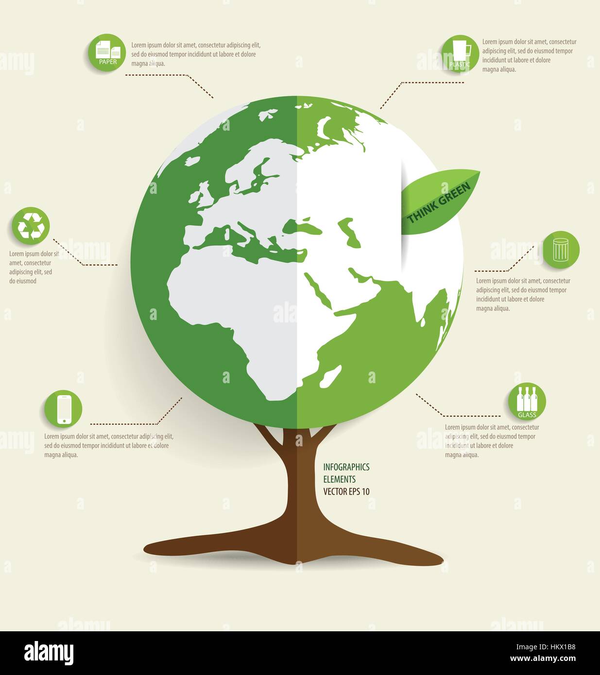 Ecology Infographics design elements. Vector illustration Stock Vector ...