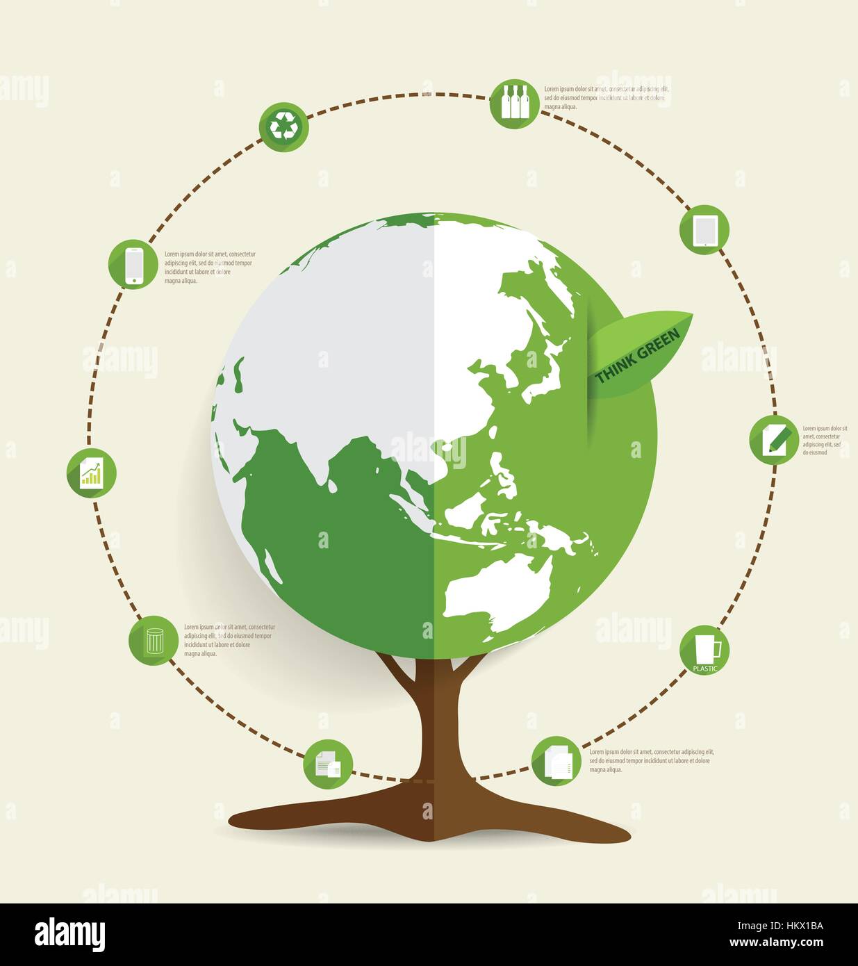 Ecology Infographics design elements. Vector illustration Stock Vector ...