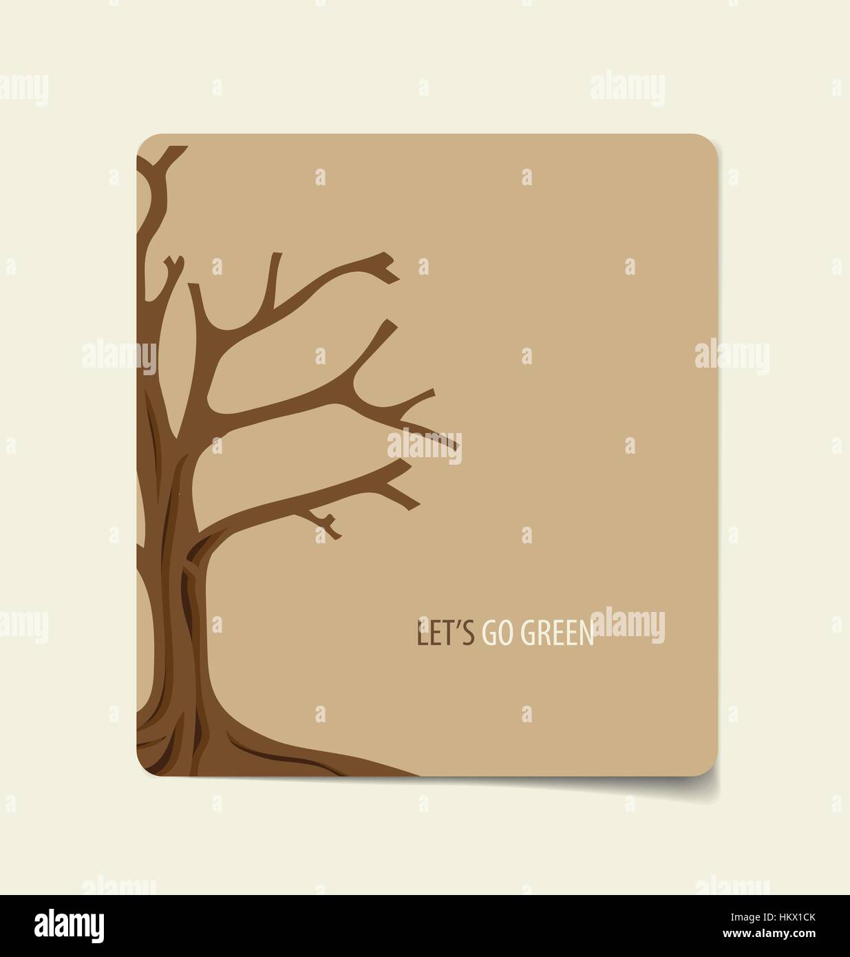 Nature banner, Paper with Tree, vector illustration Stock Vector Image ...