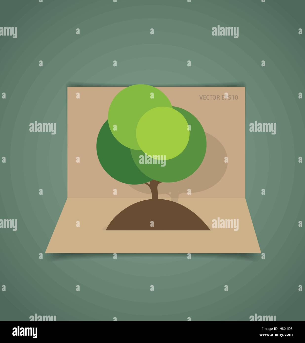 Paper green tree, vector illustration Stock Vector Image & Art - Alamy