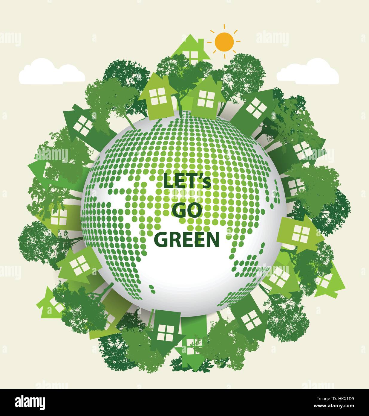 Green Eco Earth. Vector Illustration Stock Vector Image & Art - Alamy