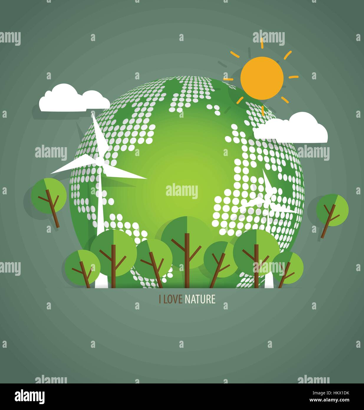 Green Eco Earth. Vector Illustration Stock Vector Image & Art - Alamy