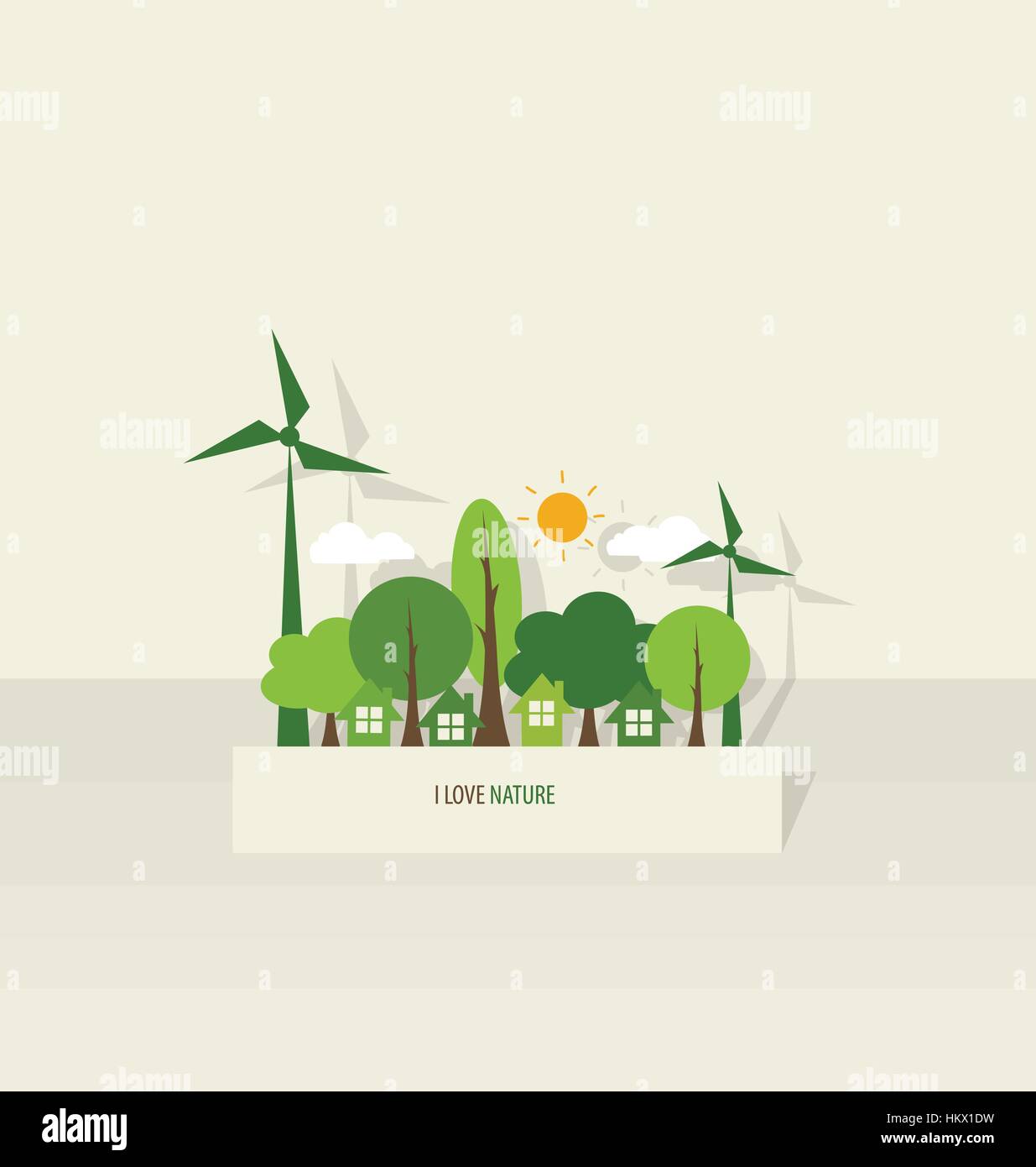 Nature banner, Paper with trees, vector illustration Stock Vector Image ...