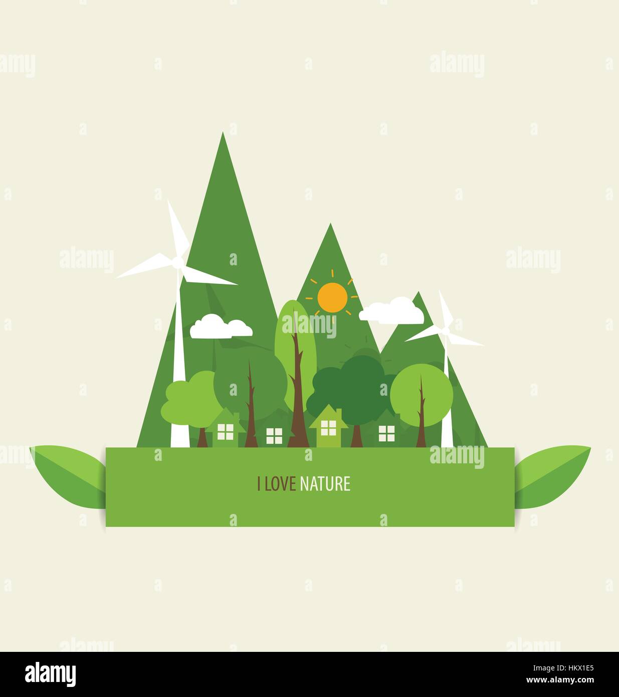 Green Eco Earth. Vector Illustration Stock Vector Image & Art - Alamy