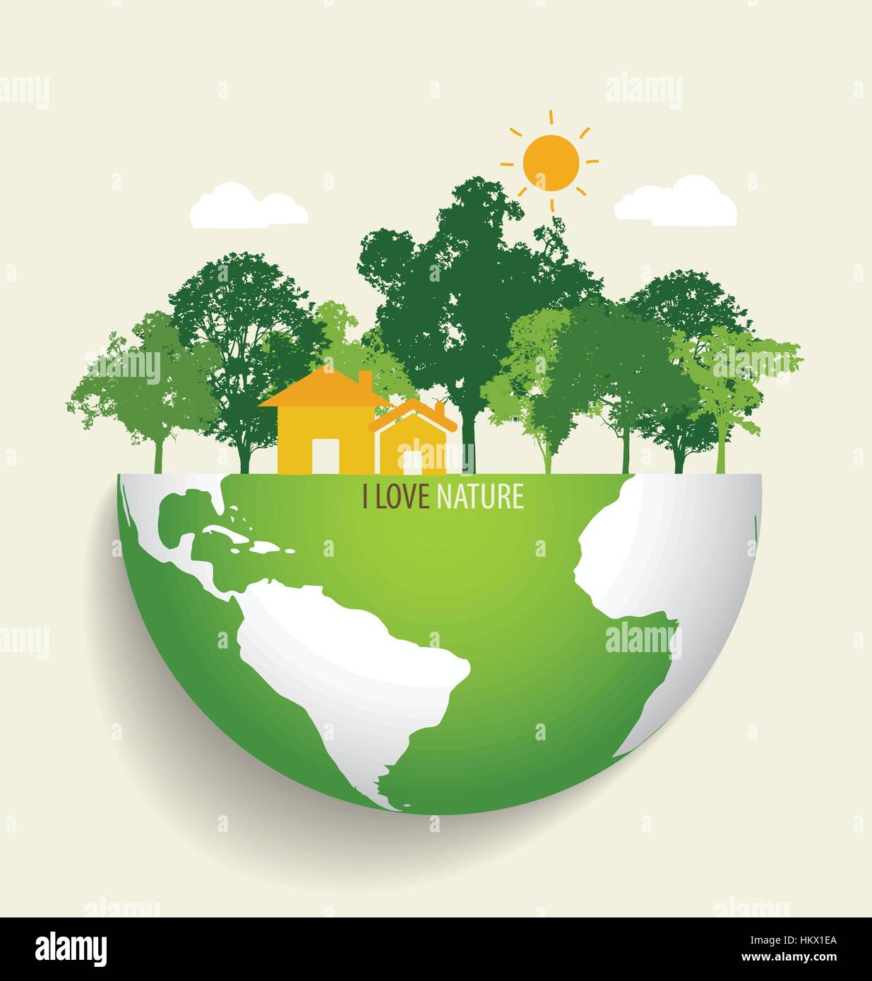 Green Eco Earth. Vector Illustration Stock Vector Image & Art - Alamy