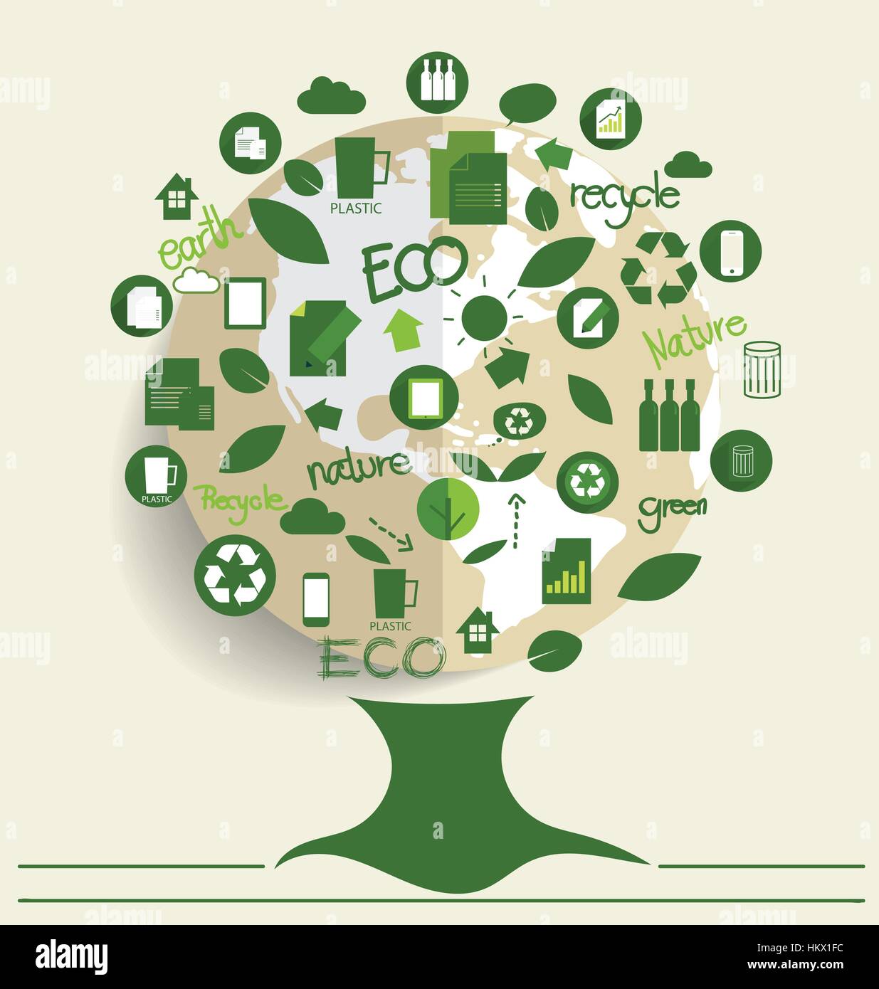 Ecology Infographics design elements. Vector illustration Stock Vector ...