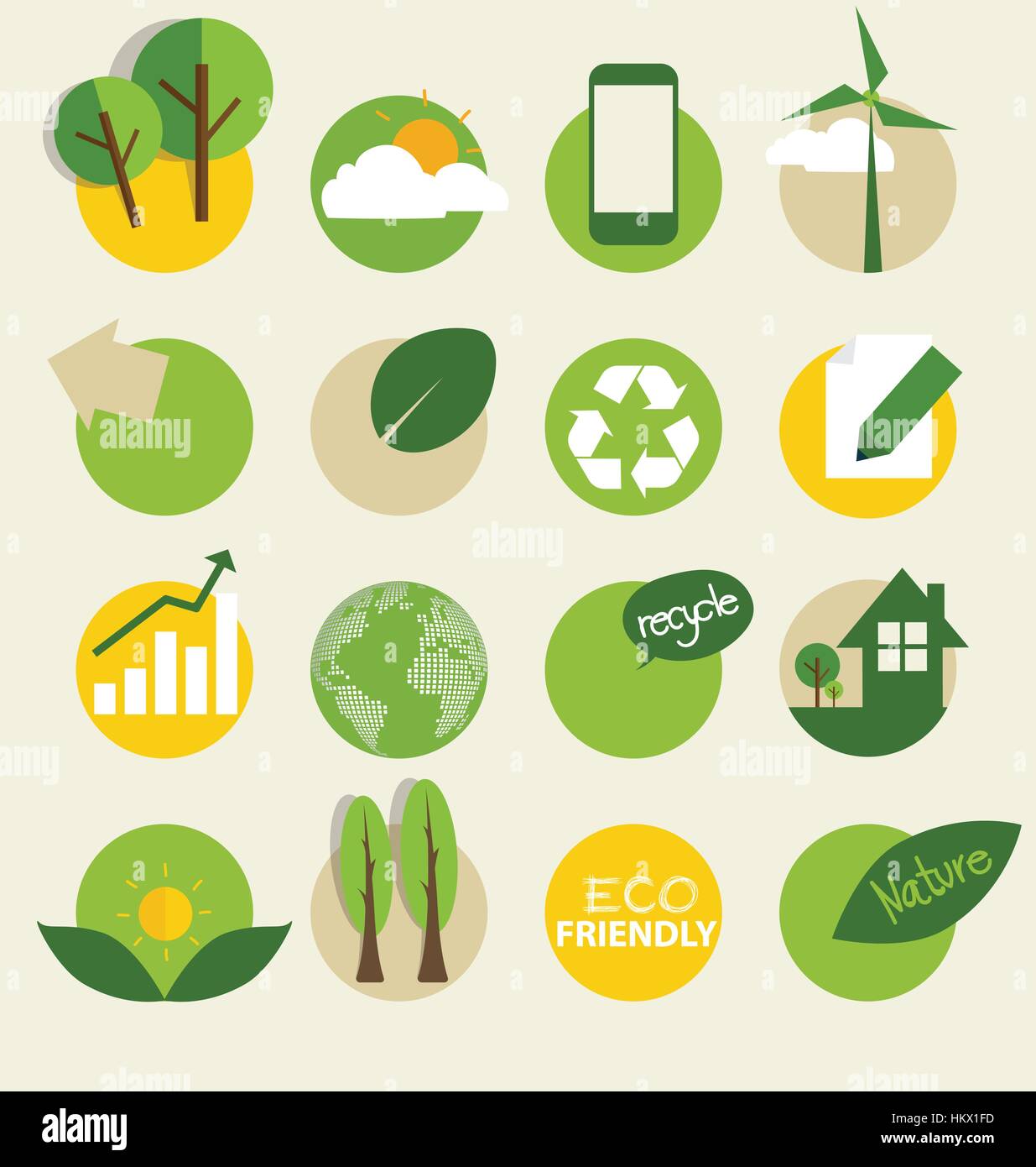 Ecological Icons. Vector illustration Stock Vector Image & Art - Alamy