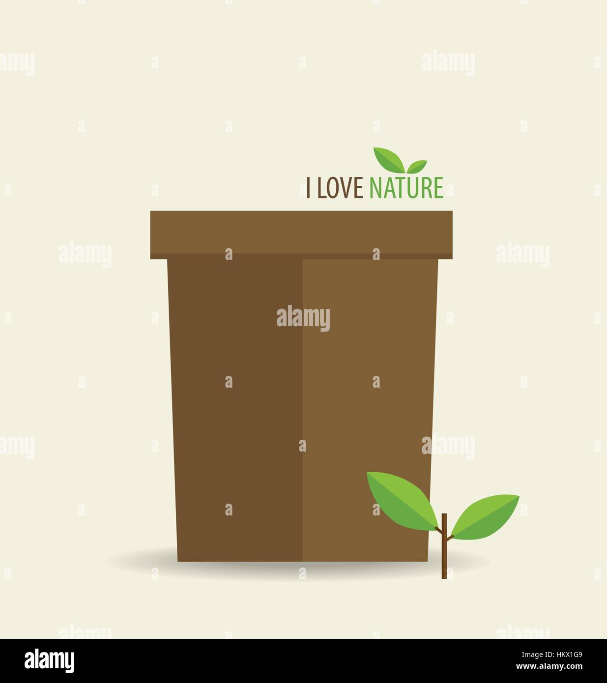 Recycling garden pot Stock Vector Images - Alamy