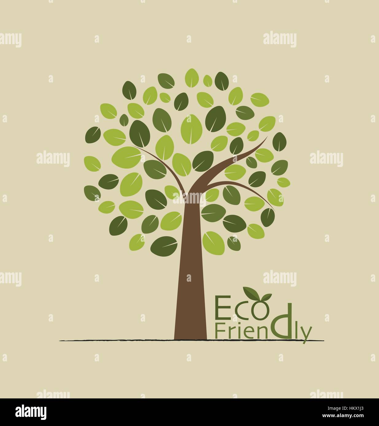 Abstract tree. Vector illustration Stock Vector Image & Art - Alamy