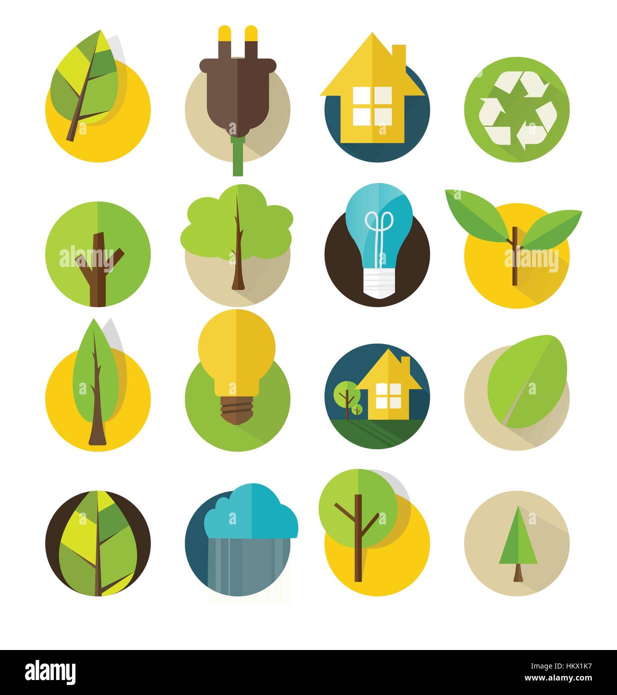 Ecological Icons. Vector illustration Stock Vector Image & Art - Alamy