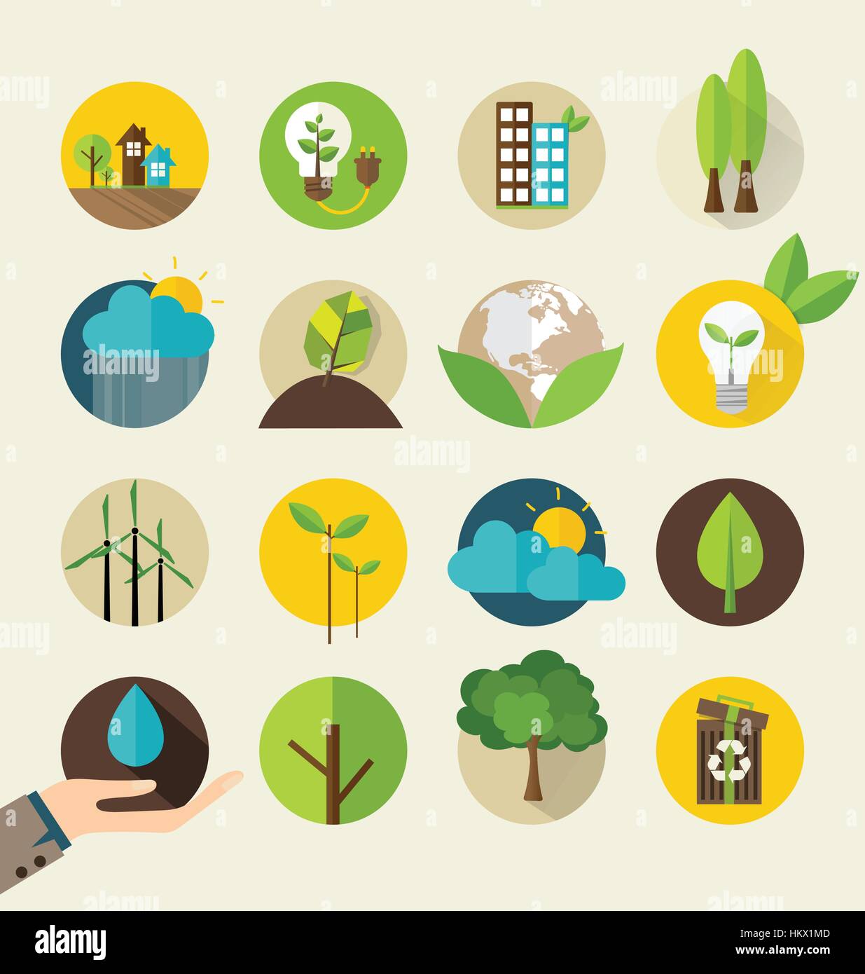 Ecological Icons. Vector illustration Stock Vector Image & Art - Alamy