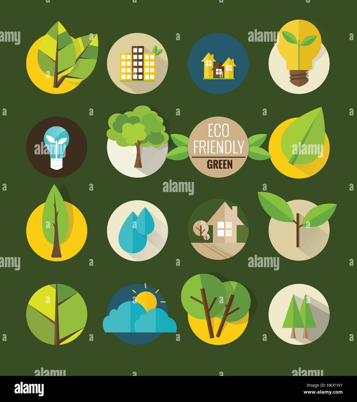 Ecological Icons. Vector illustration Stock Vector Image & Art - Alamy