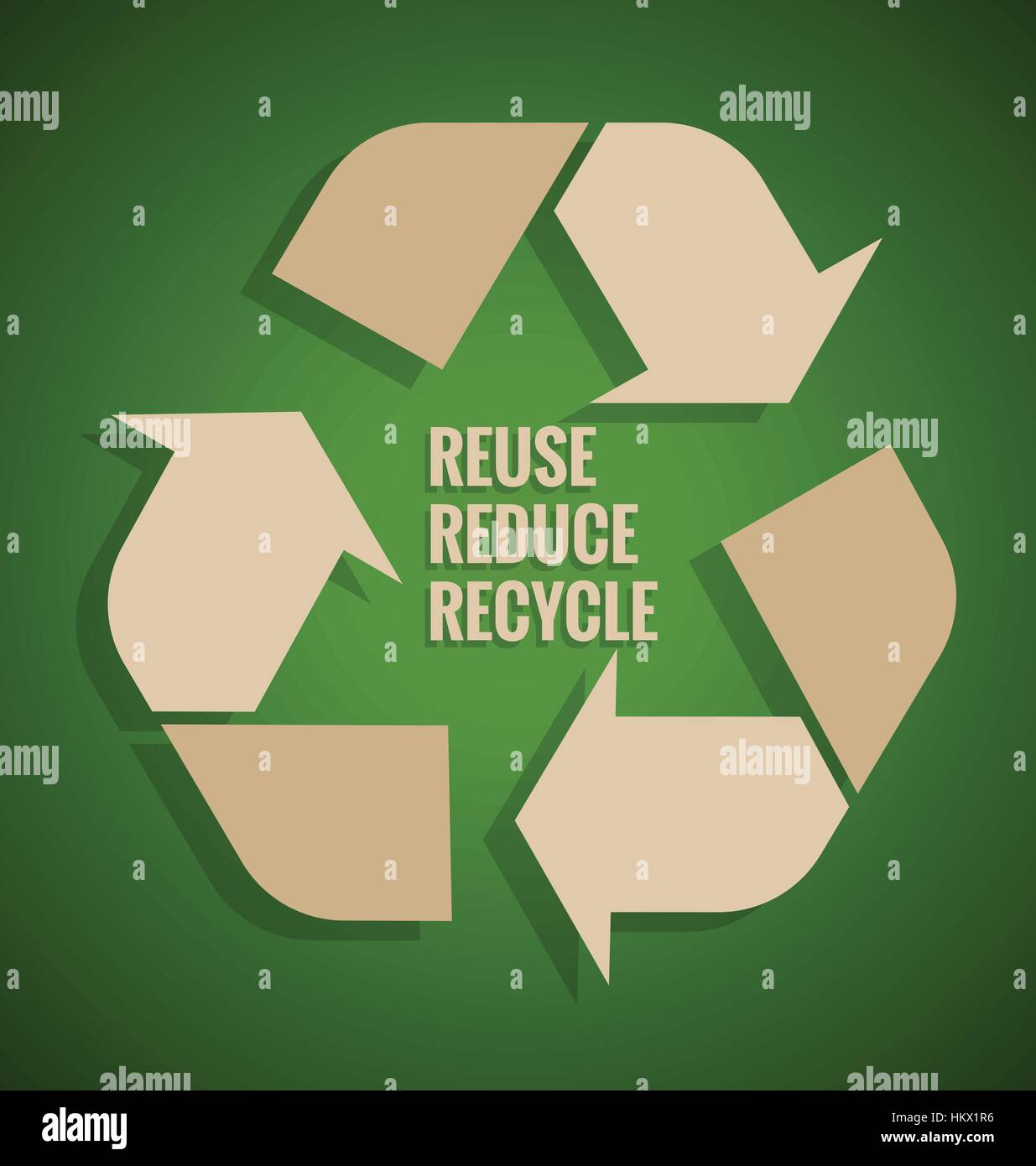 Ecology concept. Reuse, Reduce, Recycle concept on green background ...