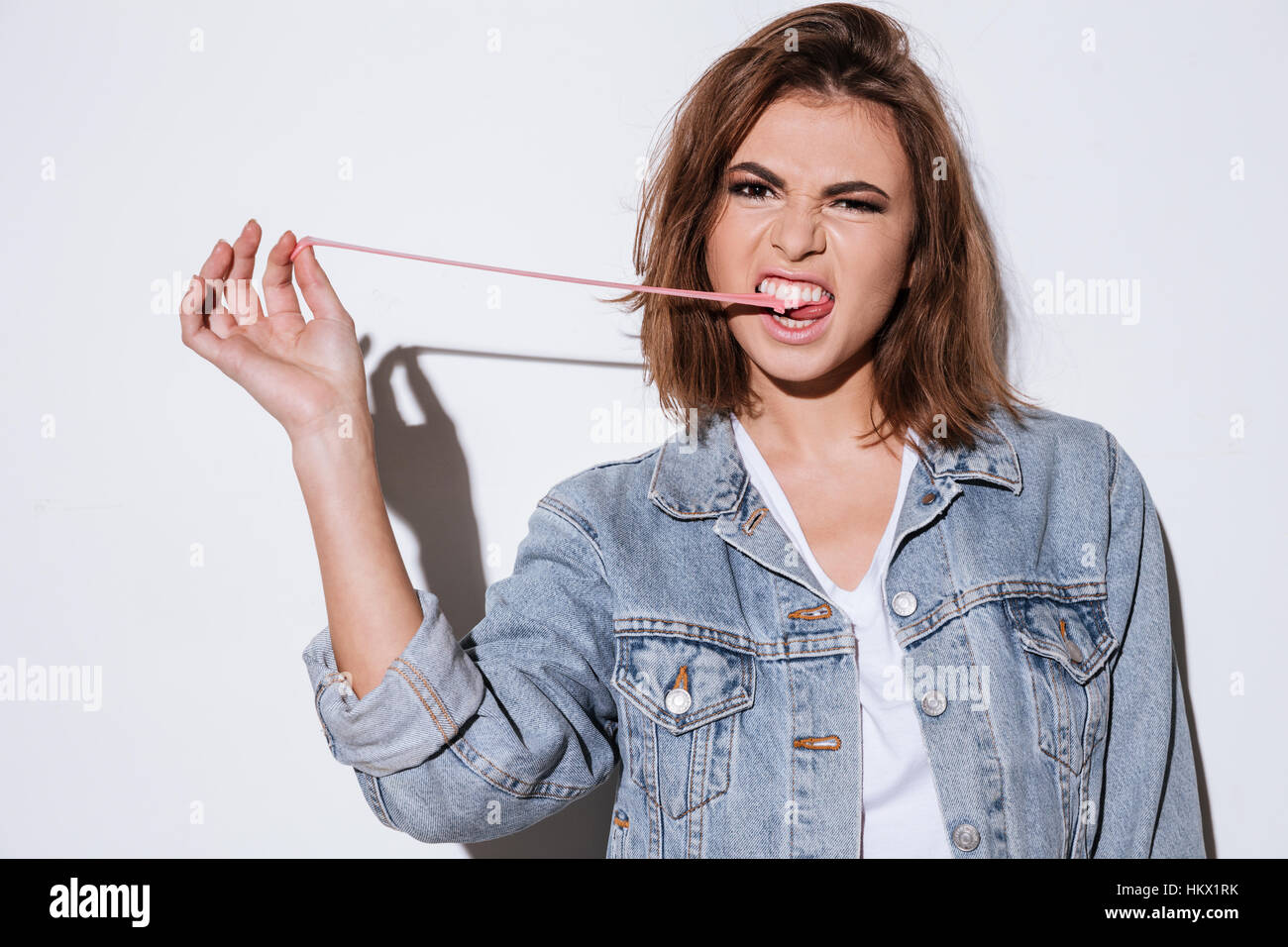 Stretching bubble gum High Resolution Stock Photography and Images - Alamy