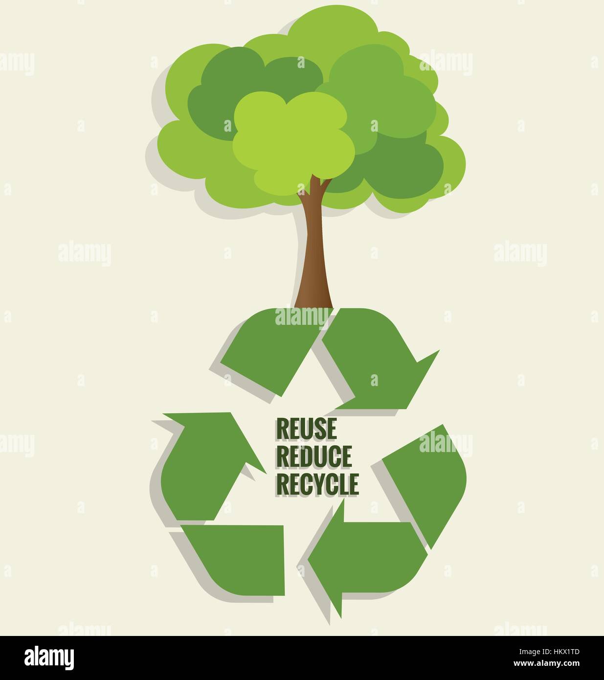 ECO FRIENDLY. Ecology concept with tree background. Vector illustration ...