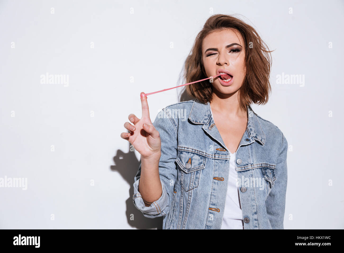 Stretching bubble gum High Resolution Stock Photography and Images - Alamy