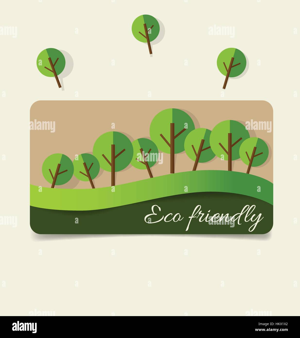 Nature banner. Ecology concept with tree background. Vector ...