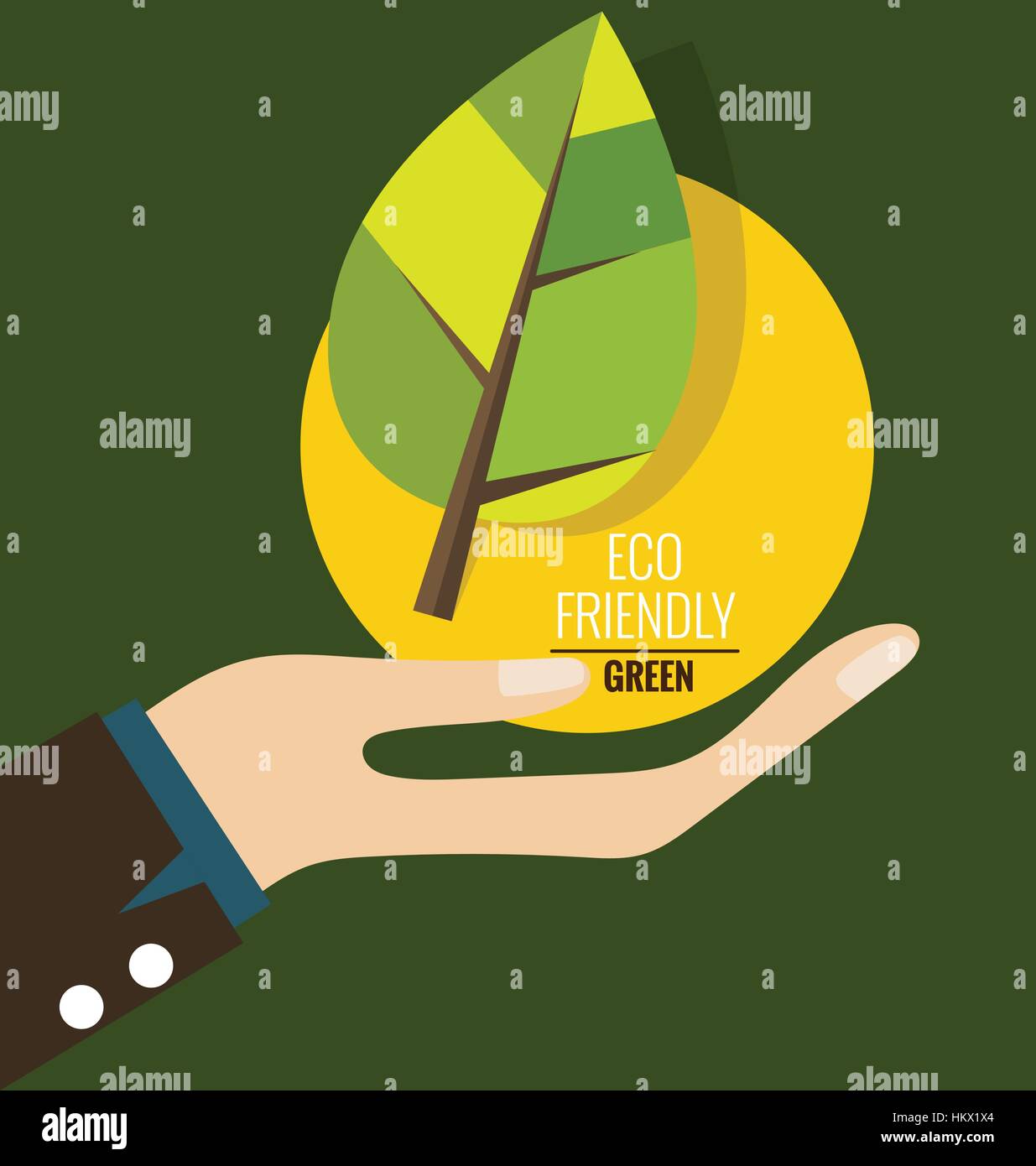ECO FRIENDLY. Ecology concept, vector illustration Stock Vector Image ...