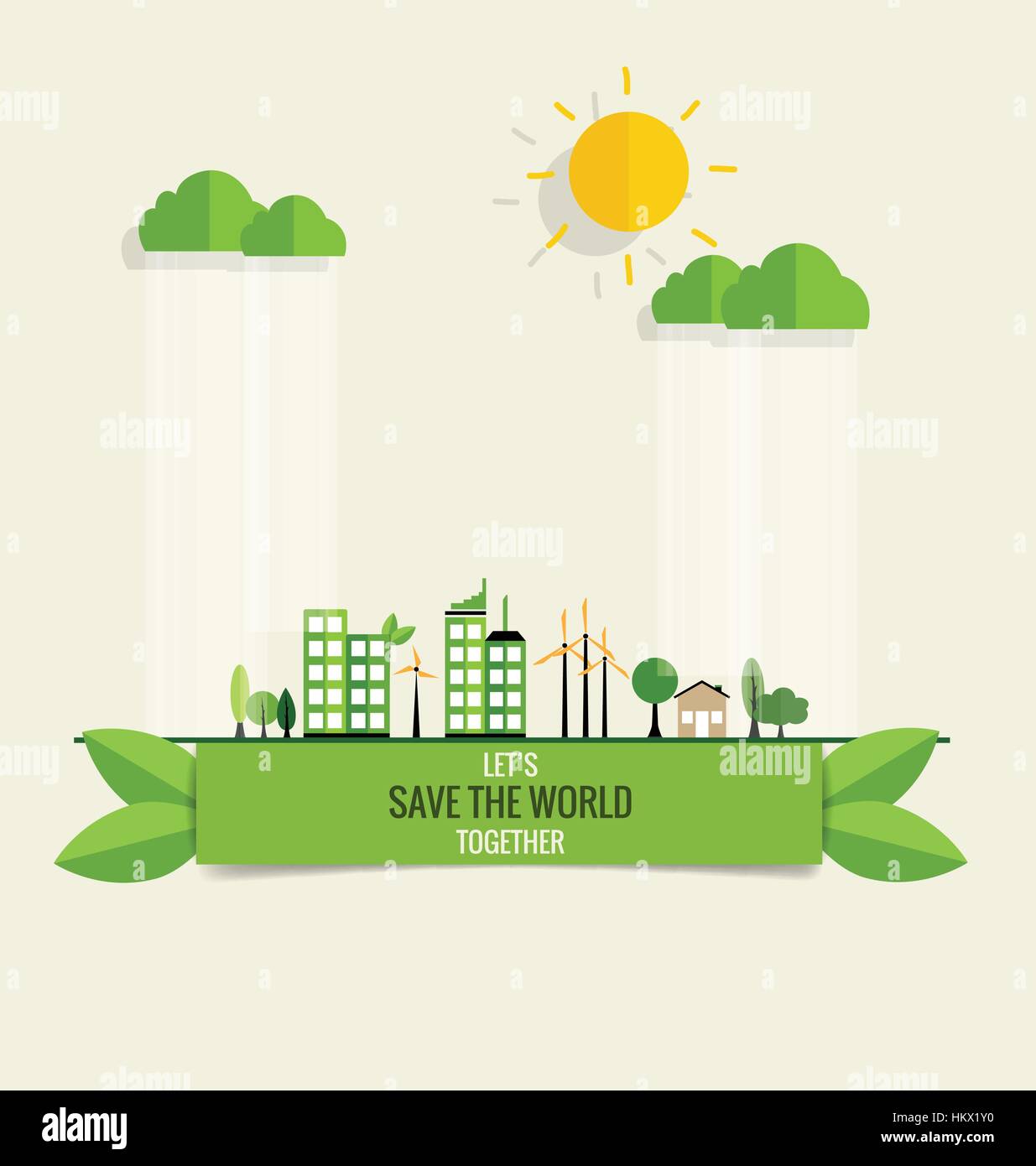 Green city. Vector illustration Stock Vector Image & Art - Alamy