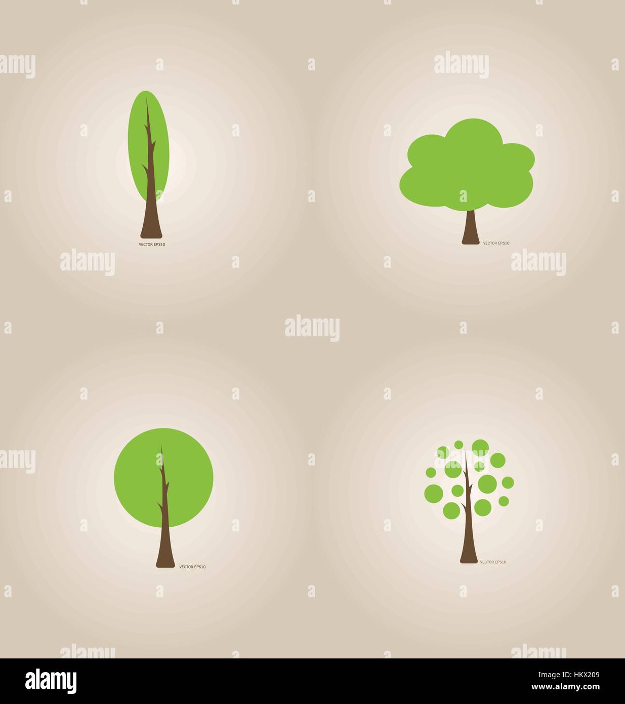 Ecology concept with Abstract trees. Vector illustration Stock Vector ...