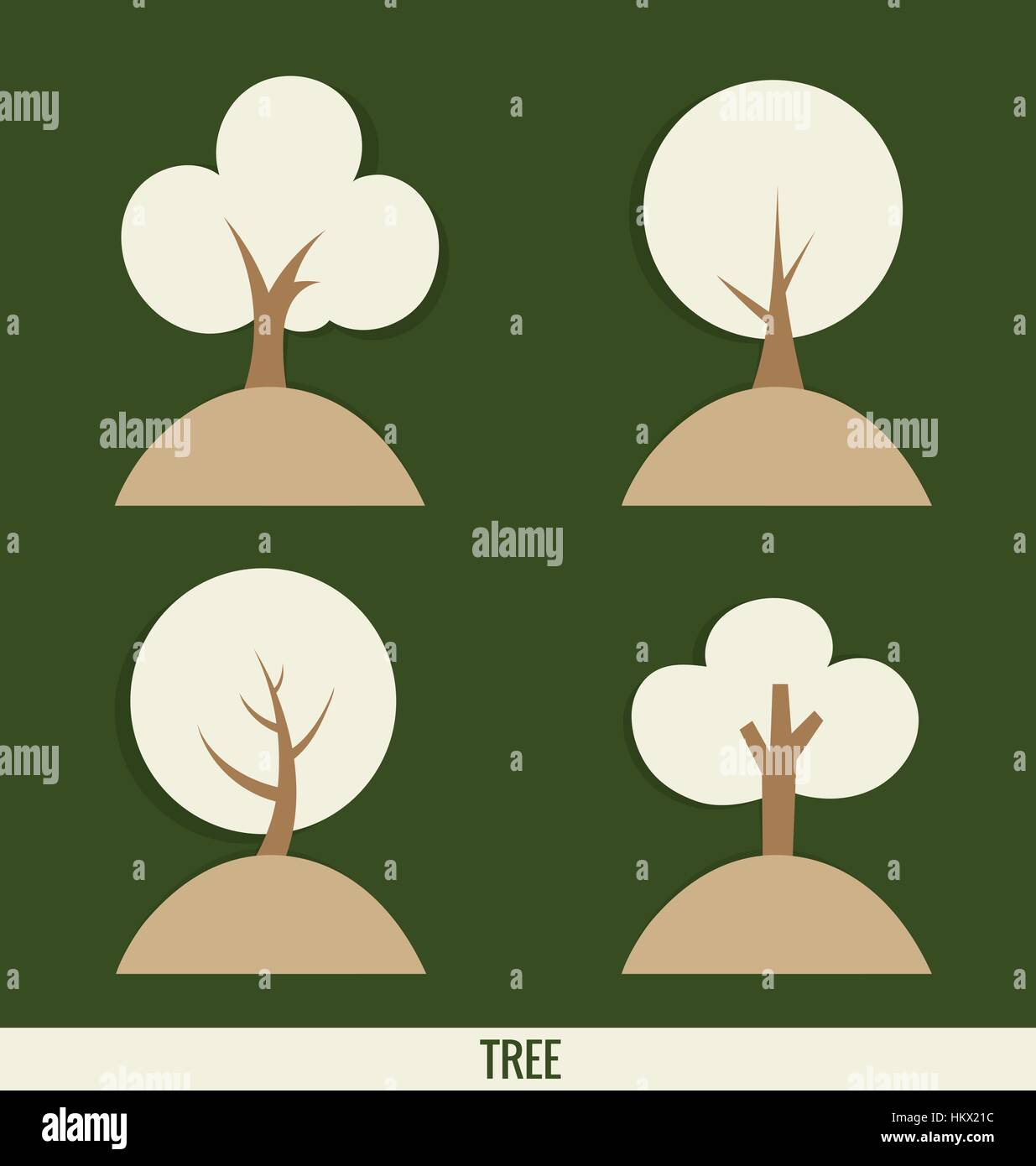 Abstract trees. Vector Illustration Stock Vector Image & Art - Alamy