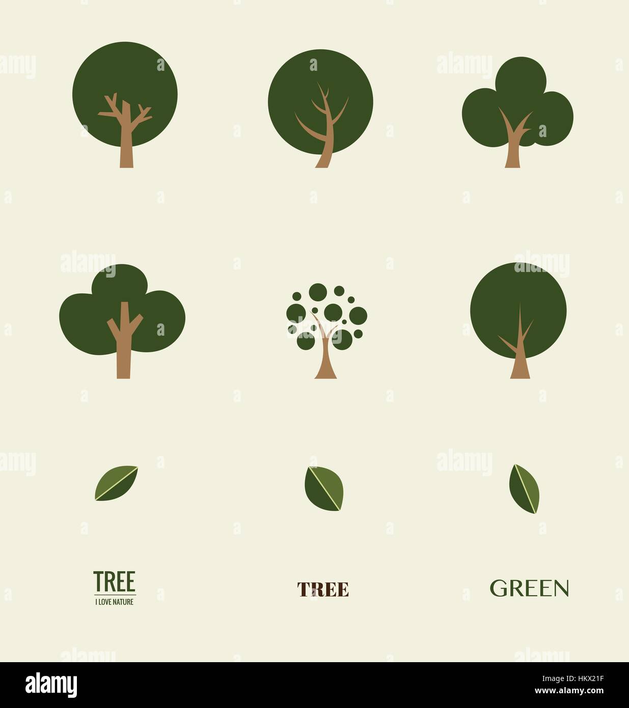 Abstract trees. Vector Illustration Stock Vector Image & Art - Alamy