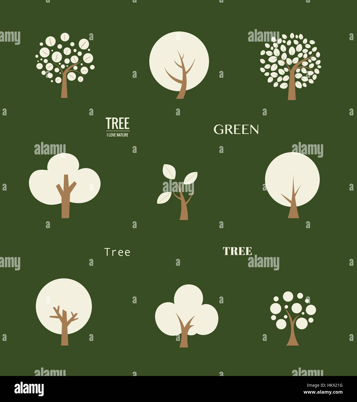 Abstract trees. Vector Illustration Stock Vector Image & Art - Alamy