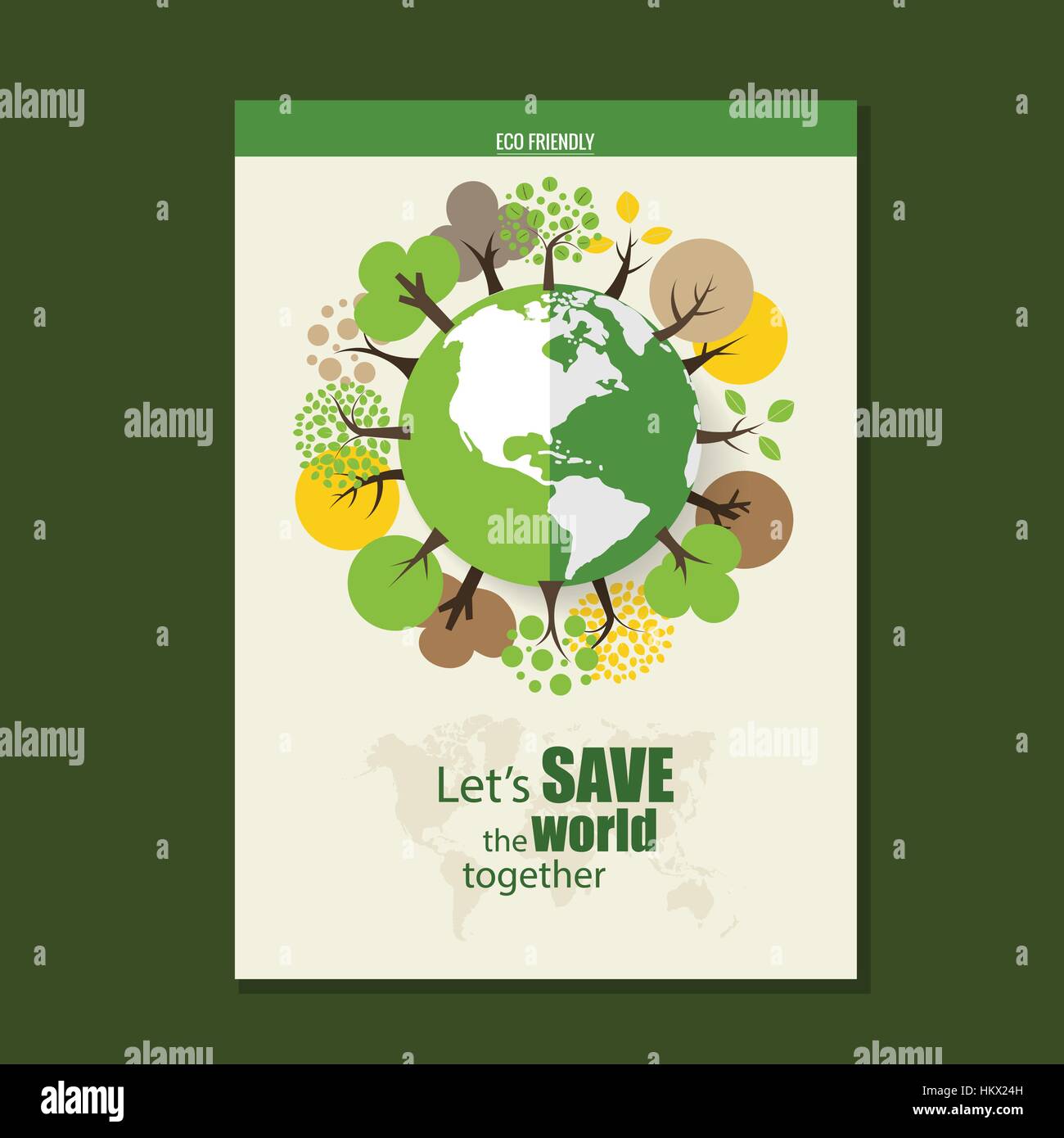 Vector Brochure Flyer design Layout template. Ecology background with ...