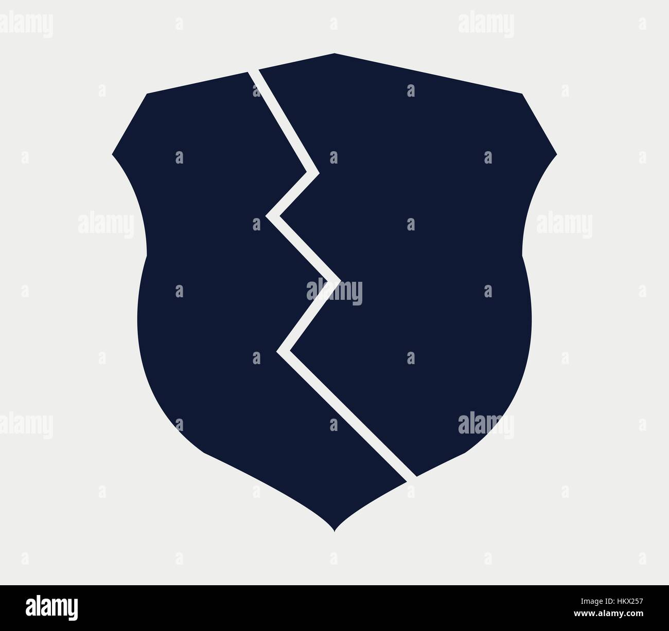 Broken shield icon Stock Vector Image & Art - Alamy