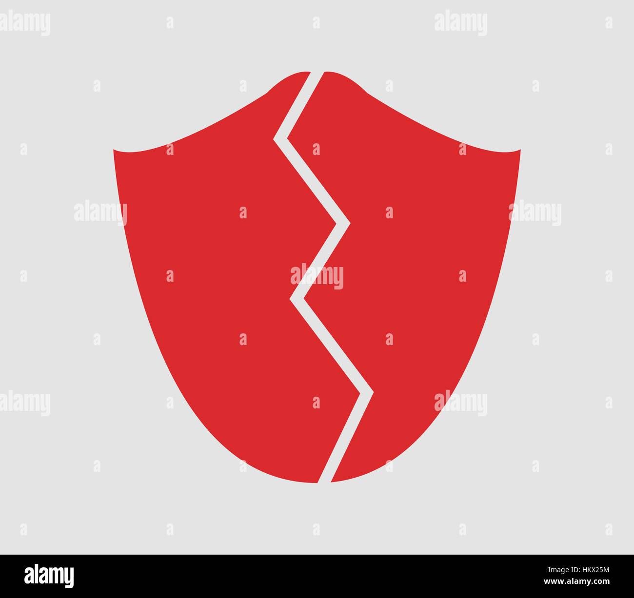 Broken shield icon Stock Vector Image & Art - Alamy