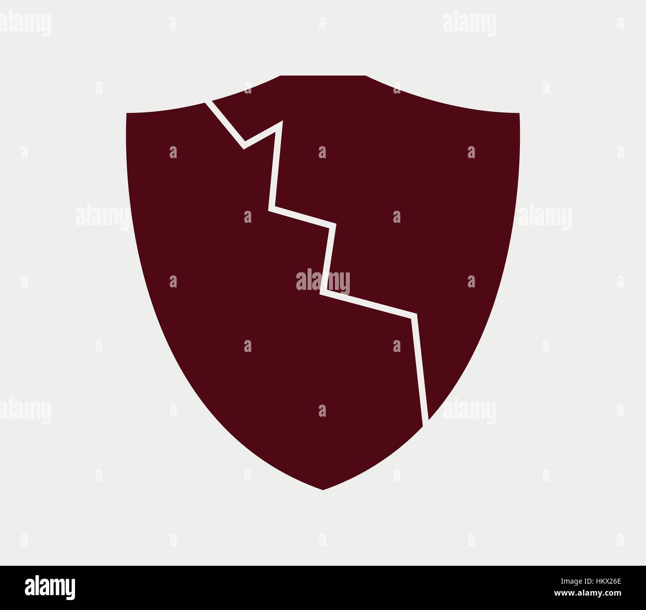 Broken shield icon Stock Vector Image & Art - Alamy