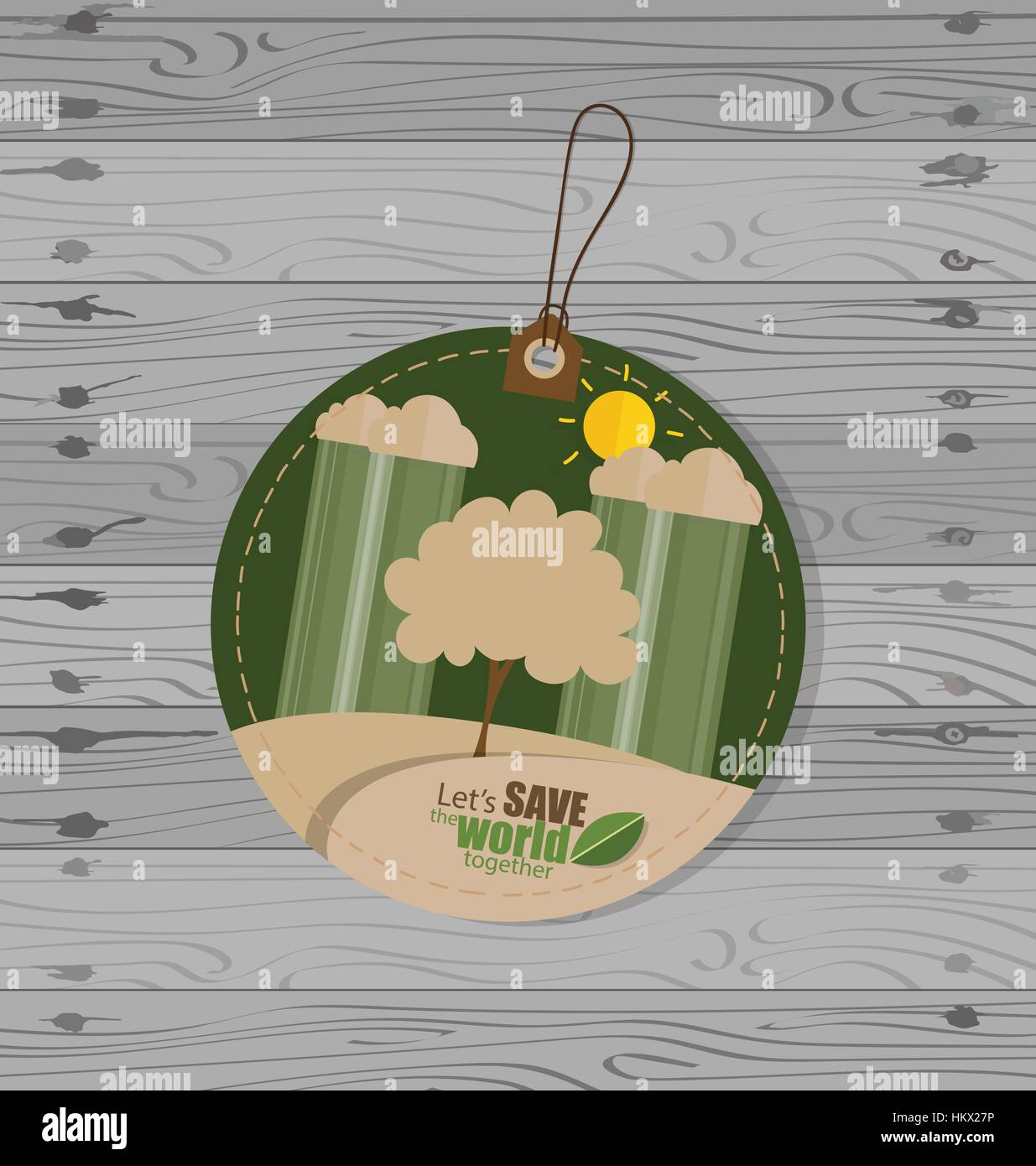 Set of nature themed labels and tags. Vector illustration Stock Vector ...