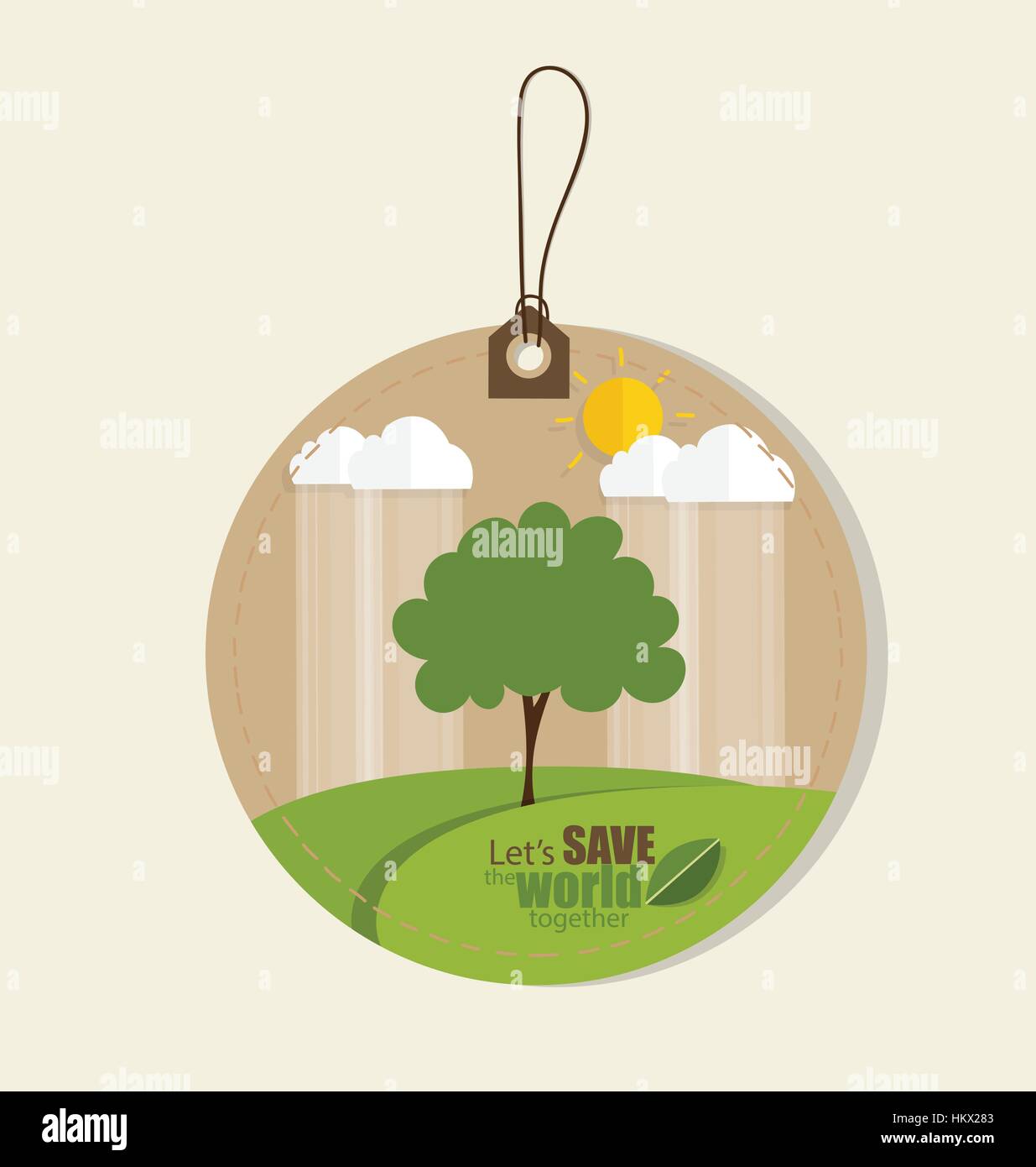 Set of nature themed labels and tags. Vector illustration Stock Vector ...