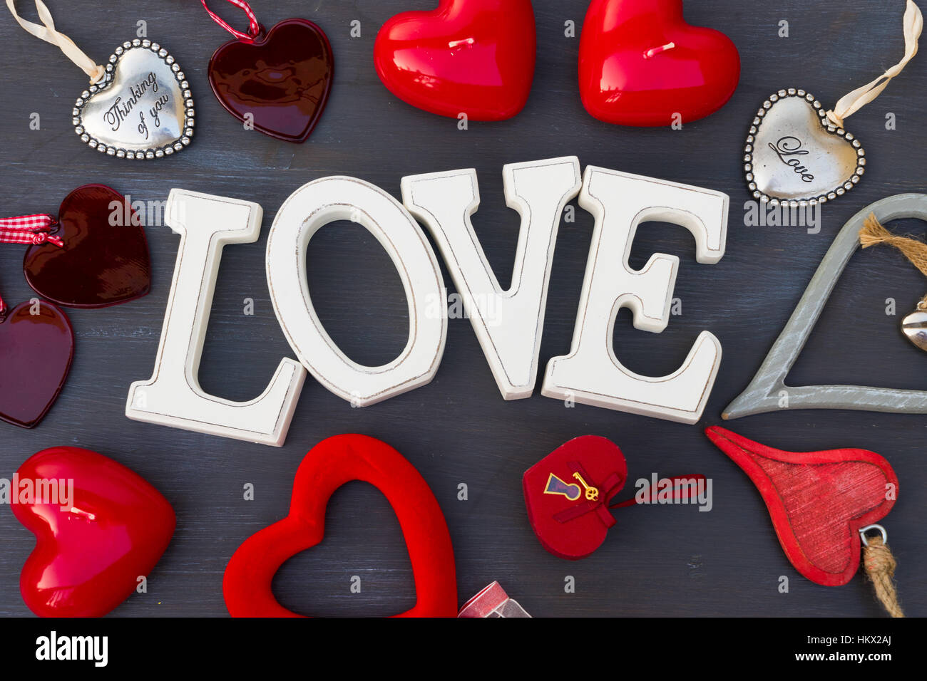 Valentines day hearts Stock Photo - Alamy