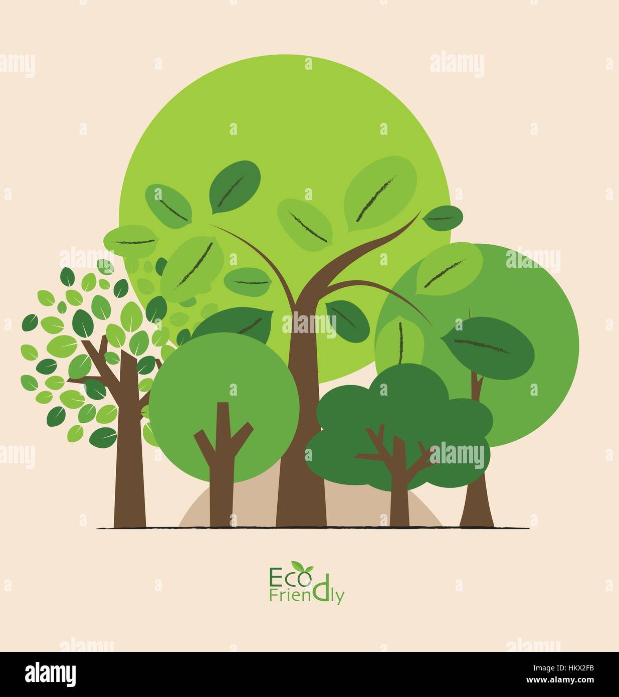 Abstract trees. Vector illustration Stock Vector Image & Art - Alamy