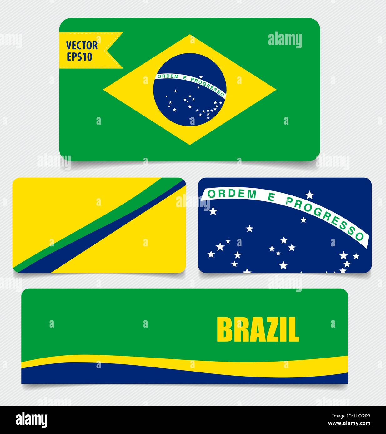 Brazil, Flags concept design. Vector illustration Stock Vector Image ...
