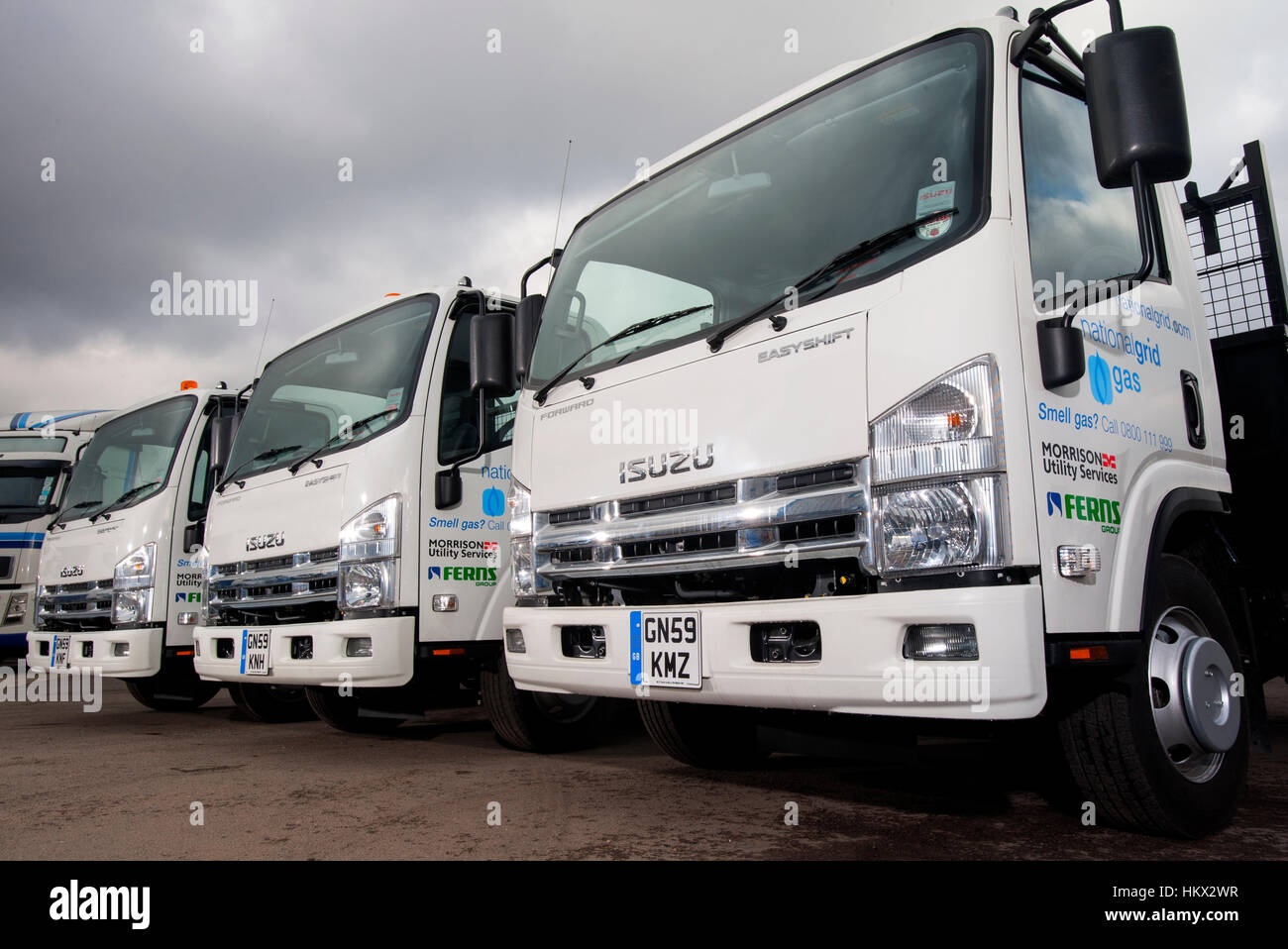 Isuzu Easyshift light trucks Stock Photo - Alamy