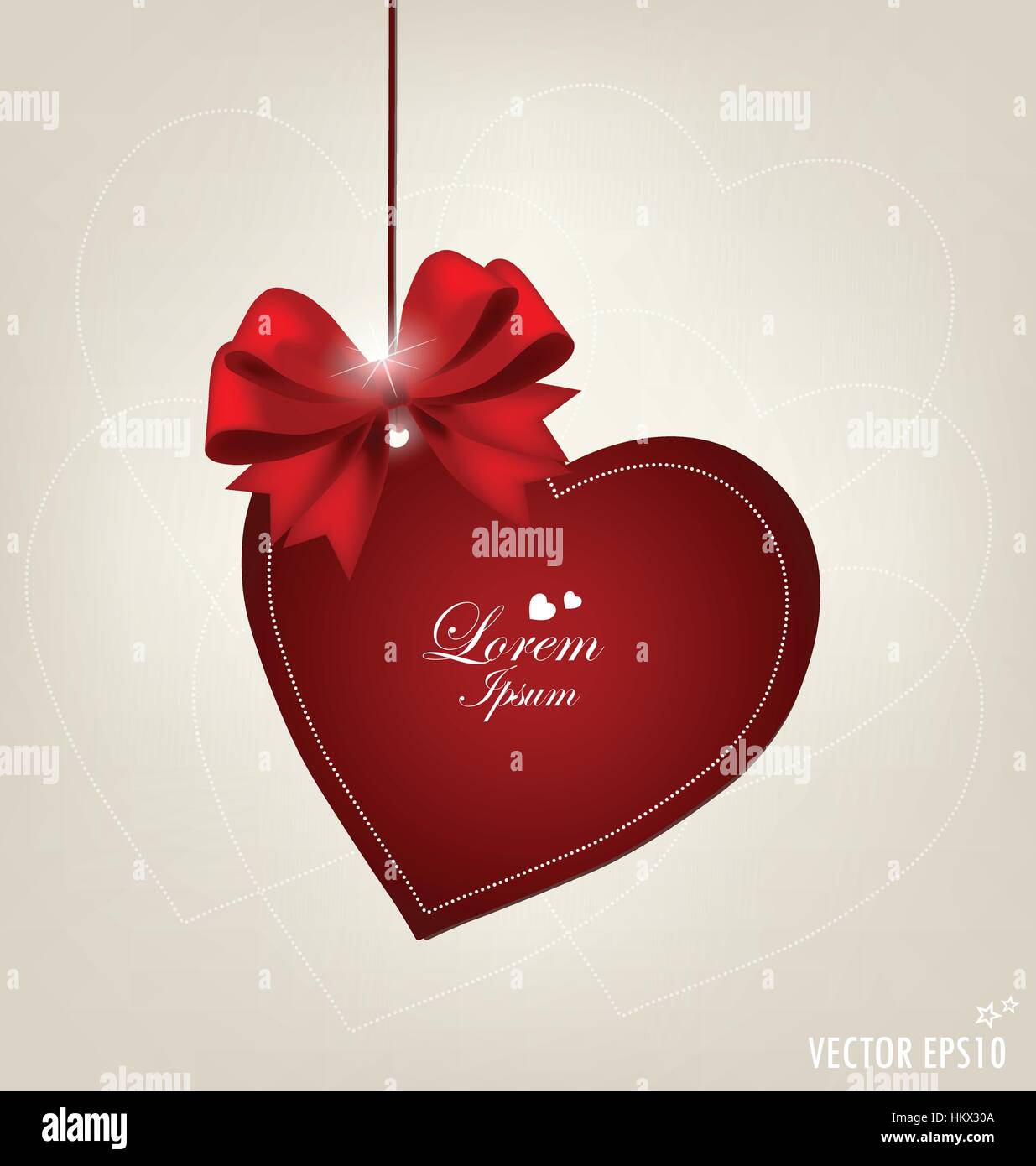 Valentine's day card with Heart Paper. Vector illustration Stock Vector ...