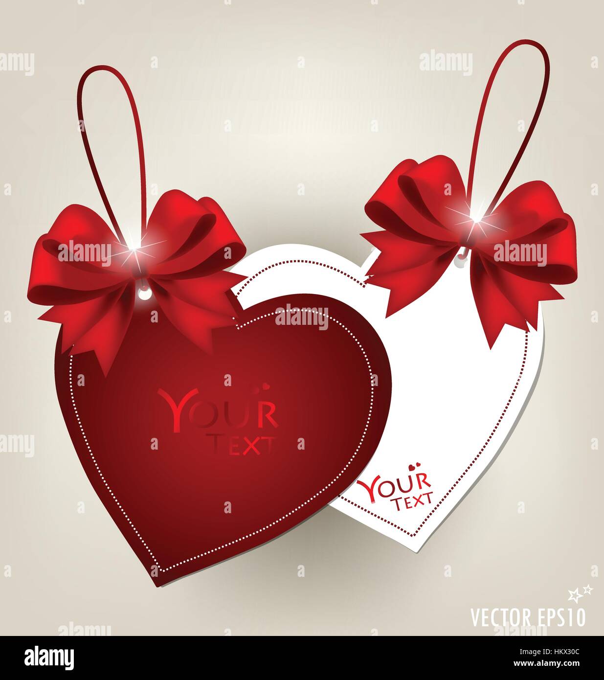 Valentine's day card with Heart Paper. Vector illustration Stock Vector ...