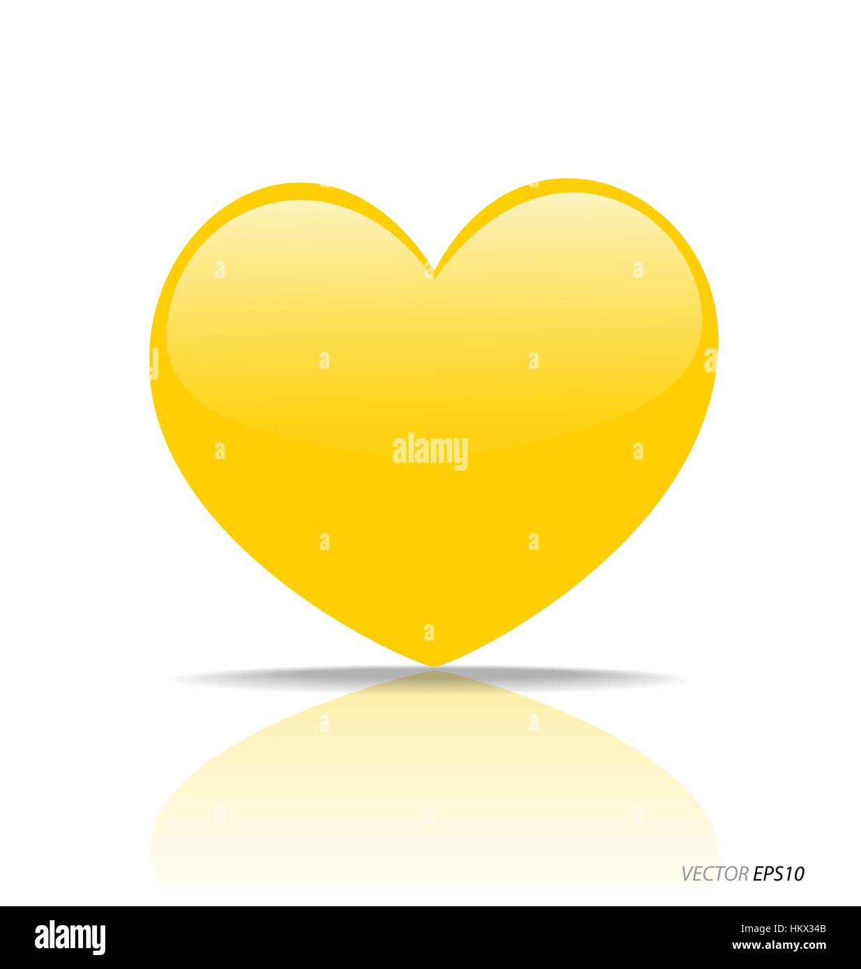 Yellow Heart, vector Illustration Stock Vector Image & Art - Alamy