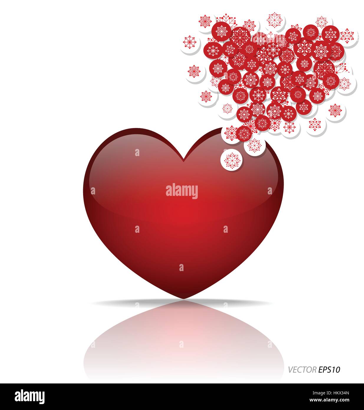 Heart with cloud of Christmas application. Vector illustration Stock ...
