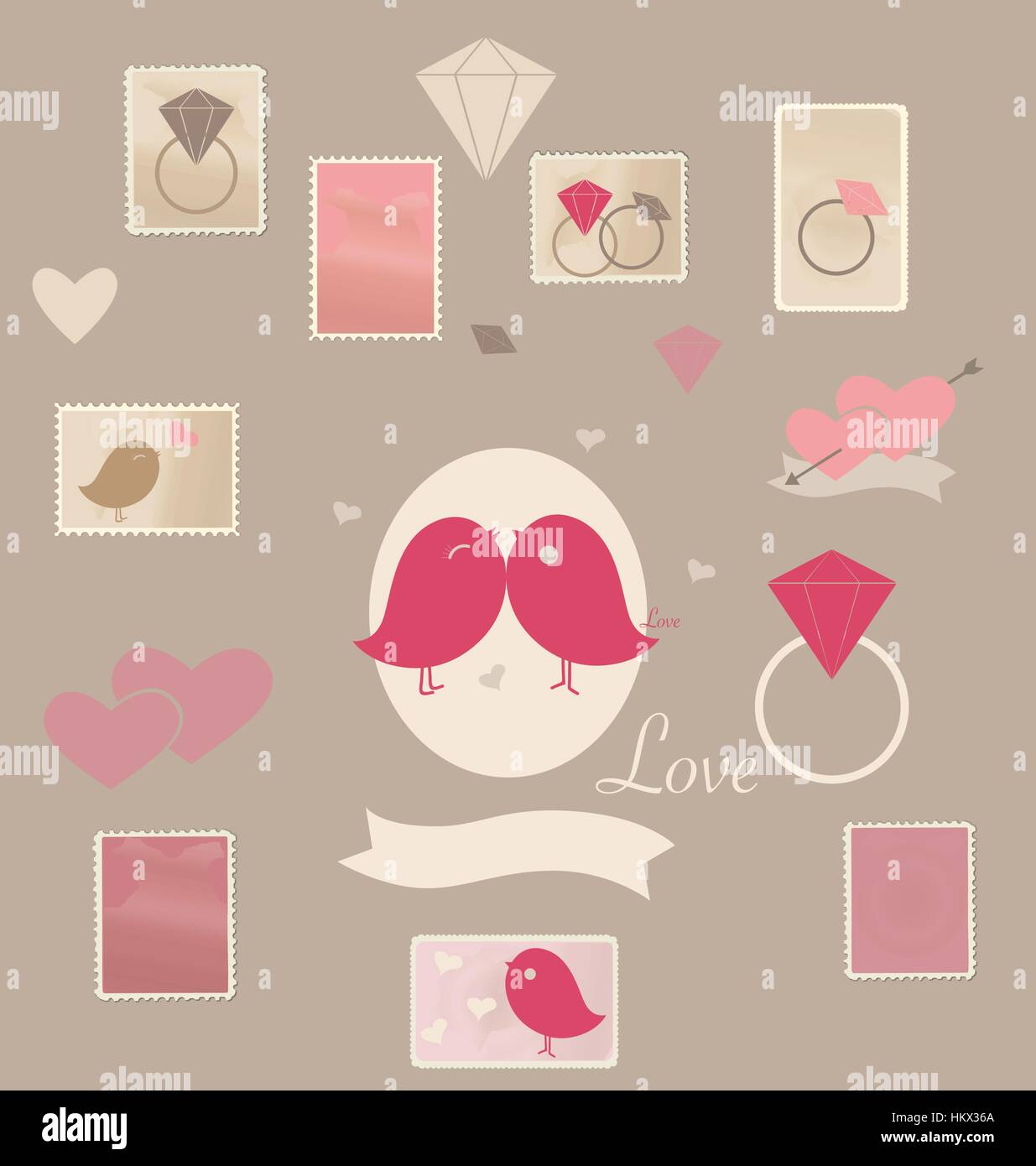 Vintage Postage Stamps. Vector Illustration Stock Vector Image & Art ...