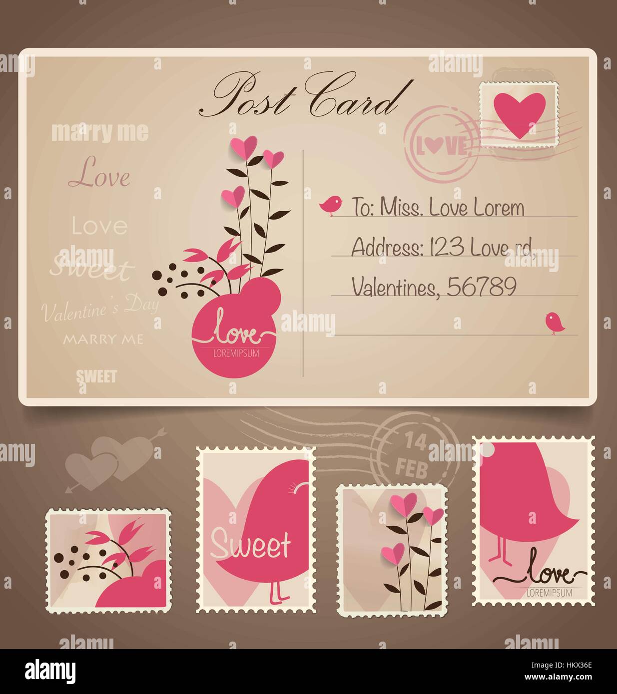 Wedding postcard stamps 60 photos - Astyledwedding.com