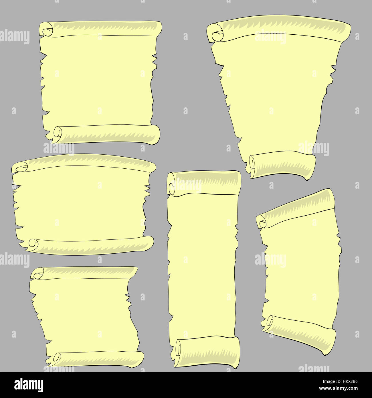 Set of Old Papers Stock Photo - Alamy