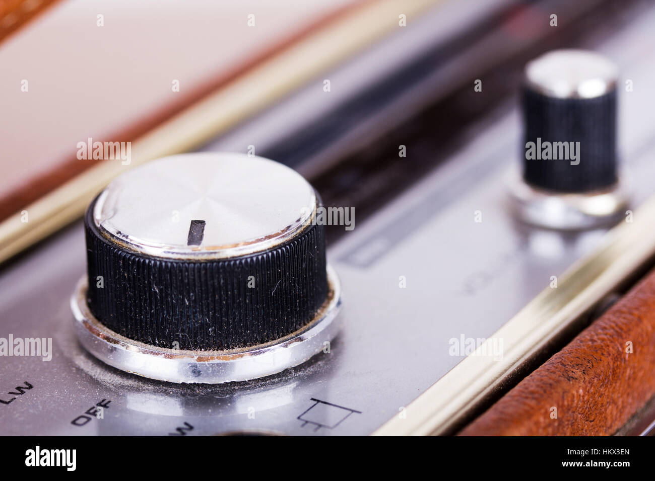 Close up of the dials on a retro style radio Stock Photo - Alamy
